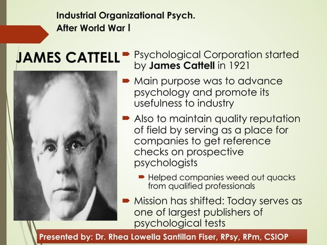History of Industrial -Organizational Psychology | PDF