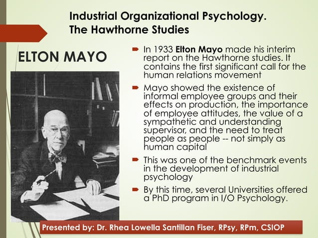 History of Industrial -Organizational Psychology | PDF