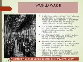 History of Industrial -Organizational Psychology | PDF