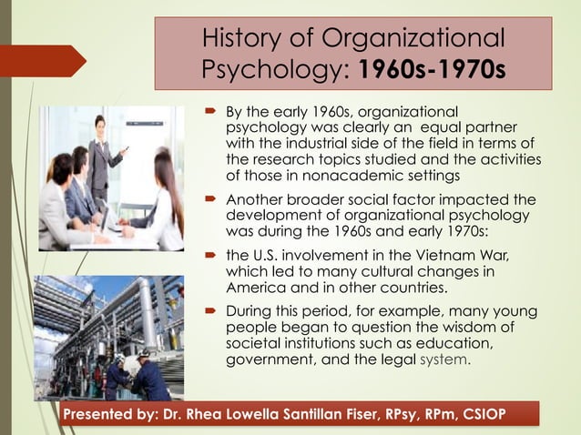 History of Industrial -Organizational Psychology | PDF