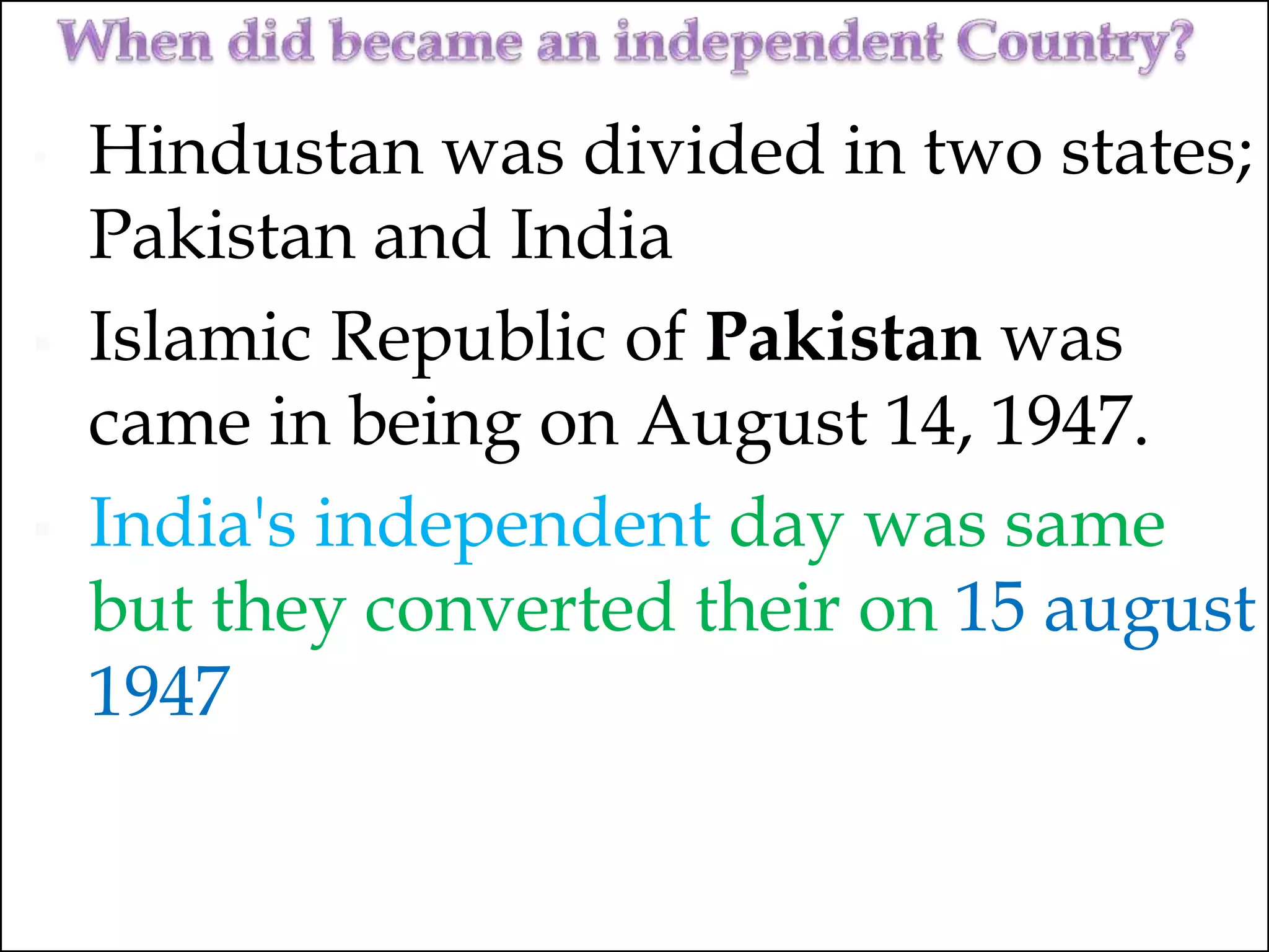 History of pakistan | PPTX