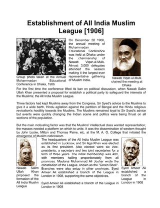 History of pakistan 1912 to date | PDF