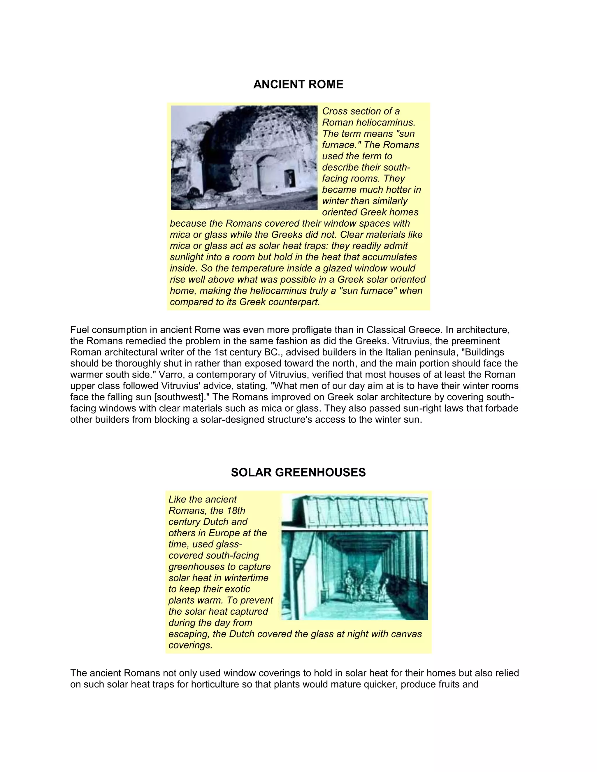 History of passive solar | DOCX