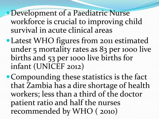 History of pediatric nursing development in zambia | PDF | Professional ...