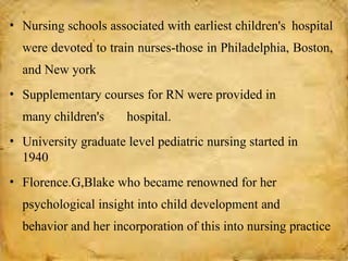 HISTORY OF PEDIATRICS FOR PROFESSIONAL STUDENTS | PPTX