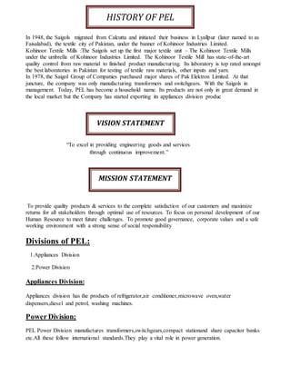 History of pel | DOCX