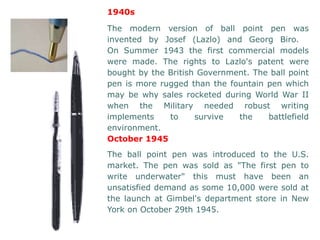 History of pen | PPTX