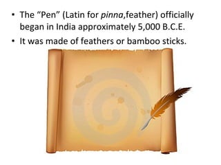 History Of Pens | PPT