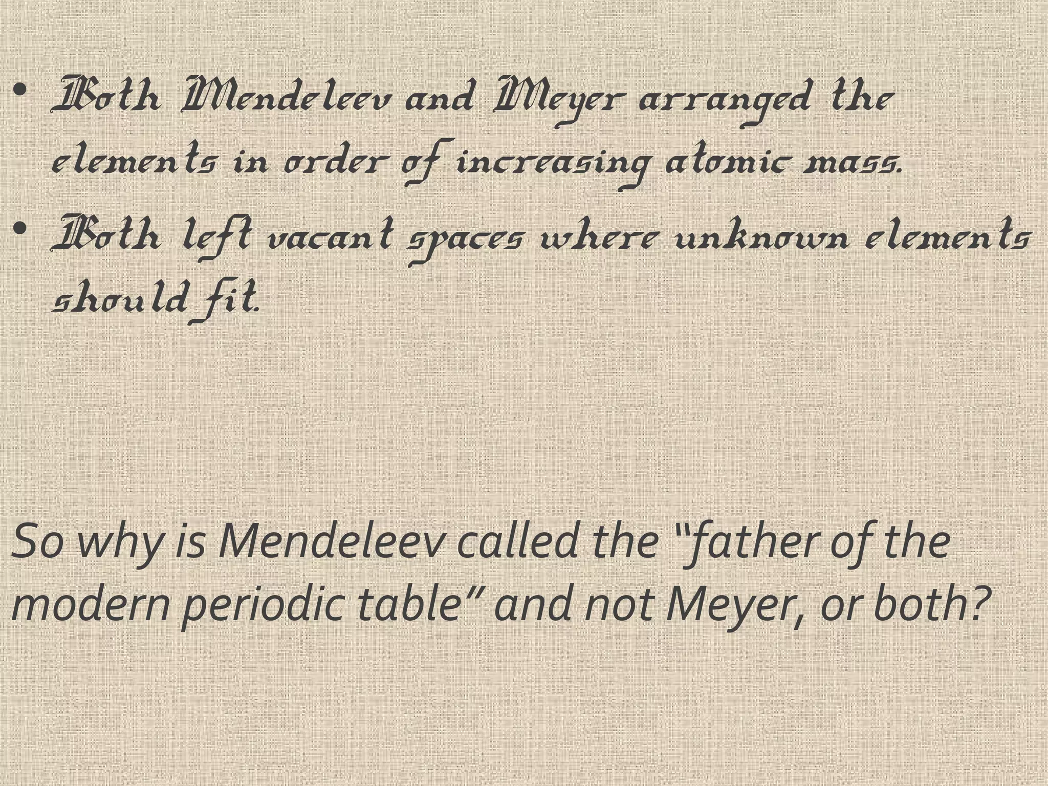 History of periodic table | PPT