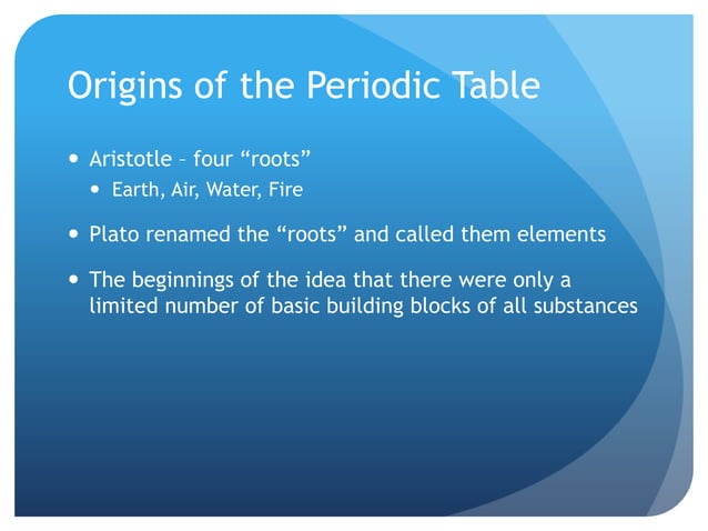 History of the Periodic Table | PPTX | Chemistry | Science