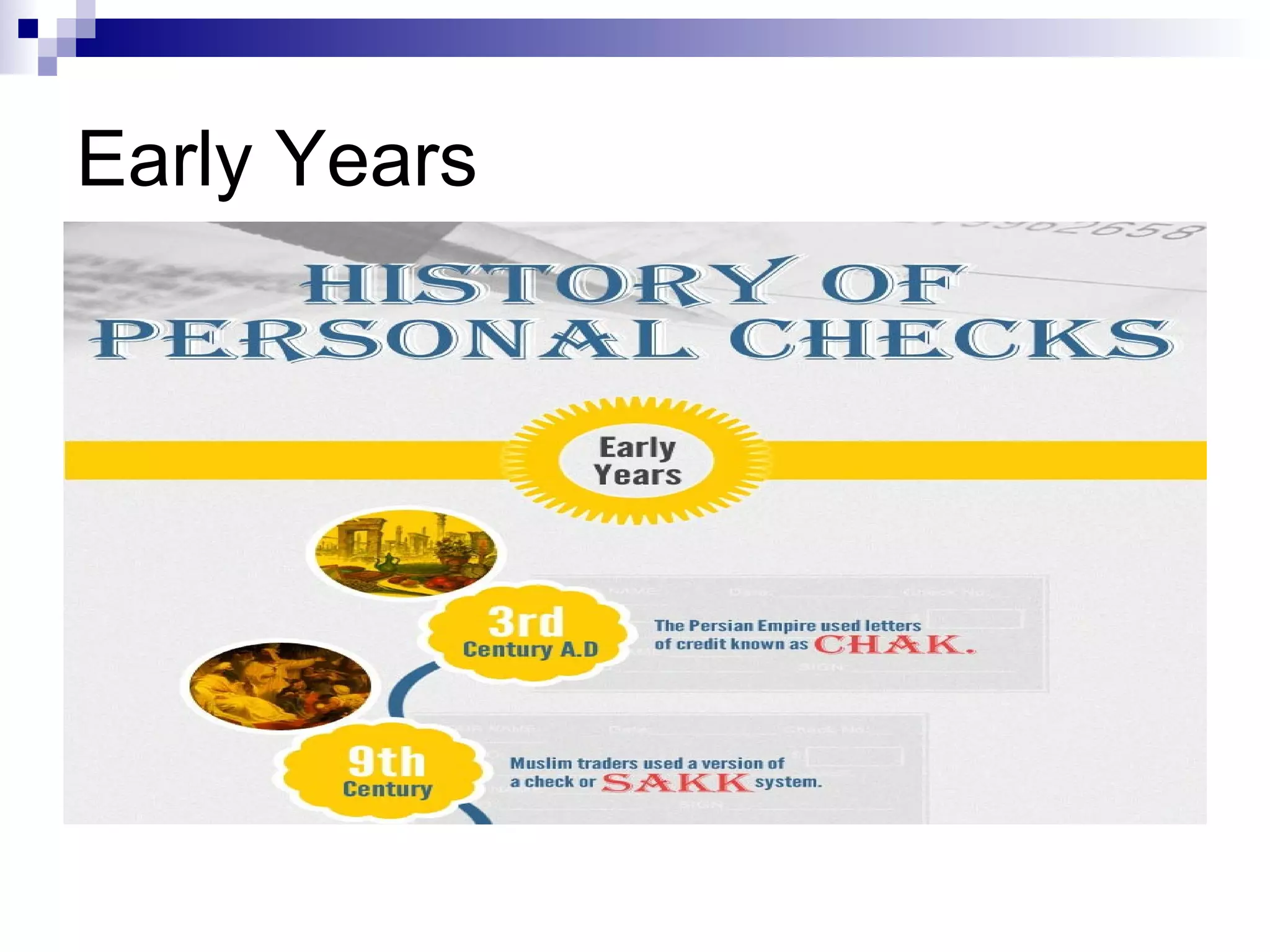 History of personal checks | PPT