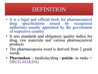 History of pharmacopoeia 1 | PDF