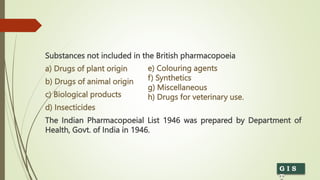 History of Pharmacopoeia | PPTX