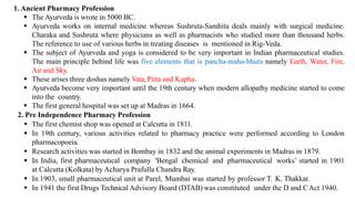 History and Development of Pharmacy in India | PPTX
