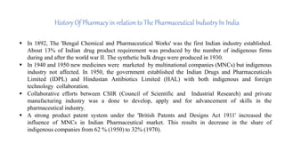 History and Development of Pharmacy in India | PPTX