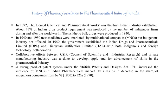 History and Development of Pharmacy in India | PPTX