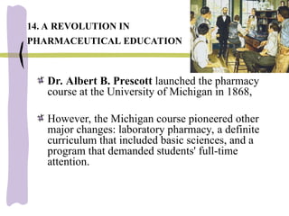 History of Pharmacy and its evolution to modern day pharmacy.ppt