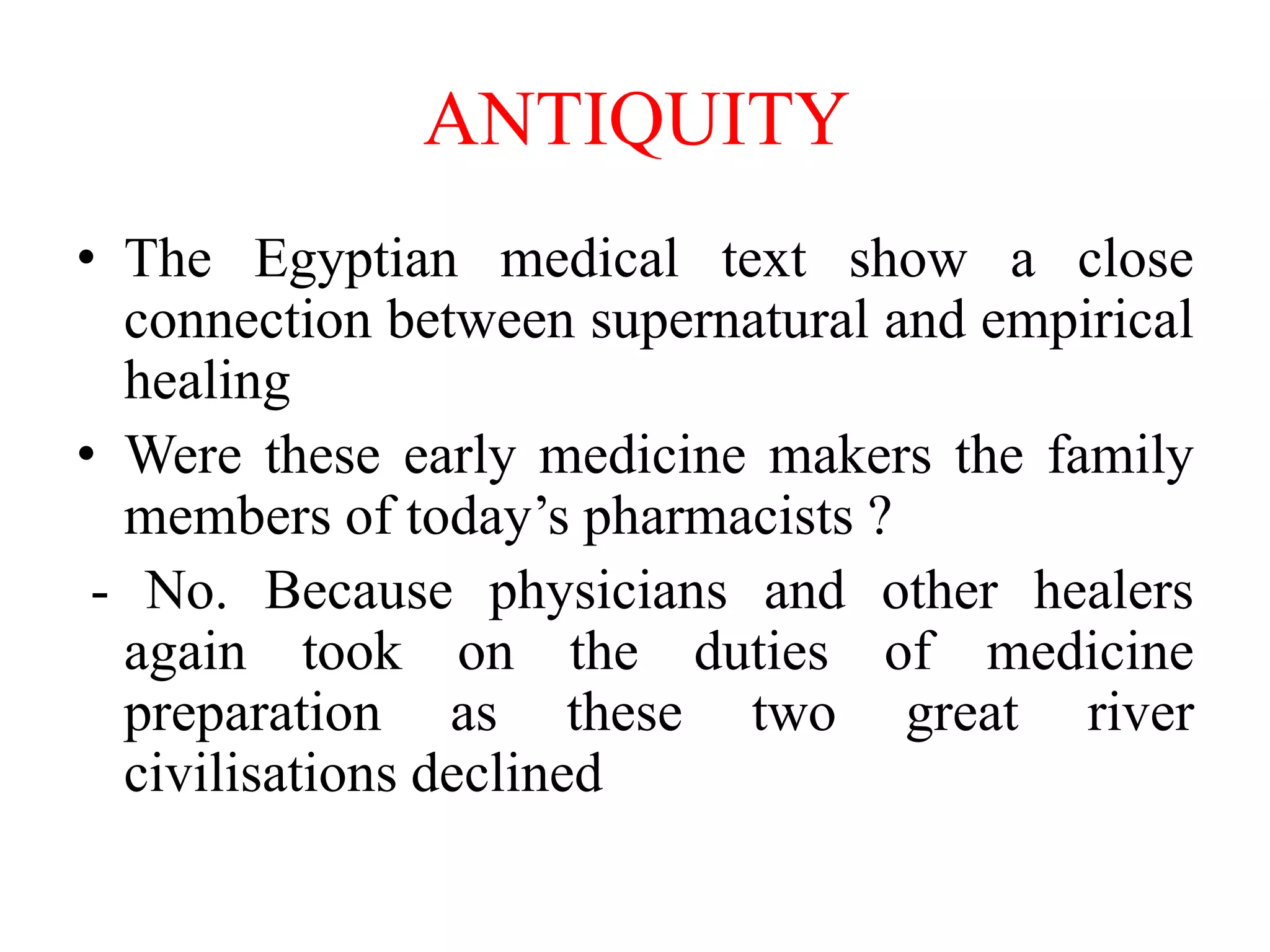 History of pharmacy | PPTX