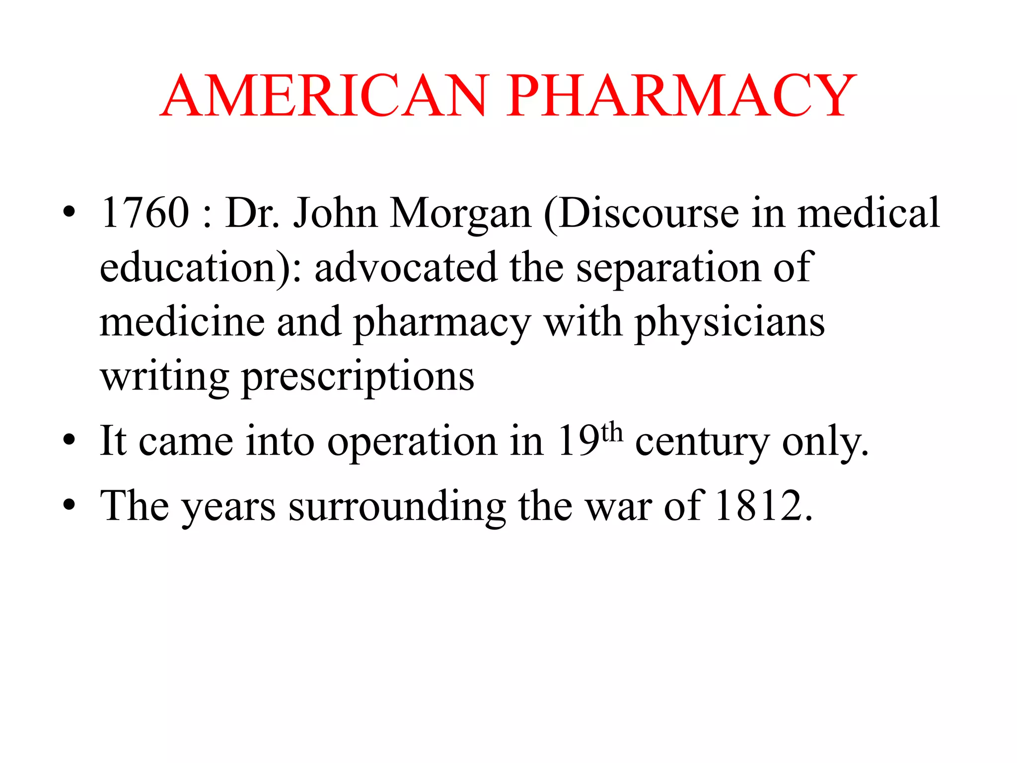 History of pharmacy | PPTX