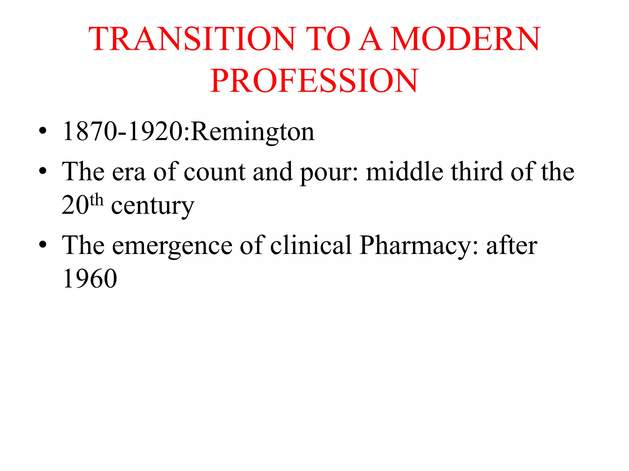 History of pharmacy | PPTX