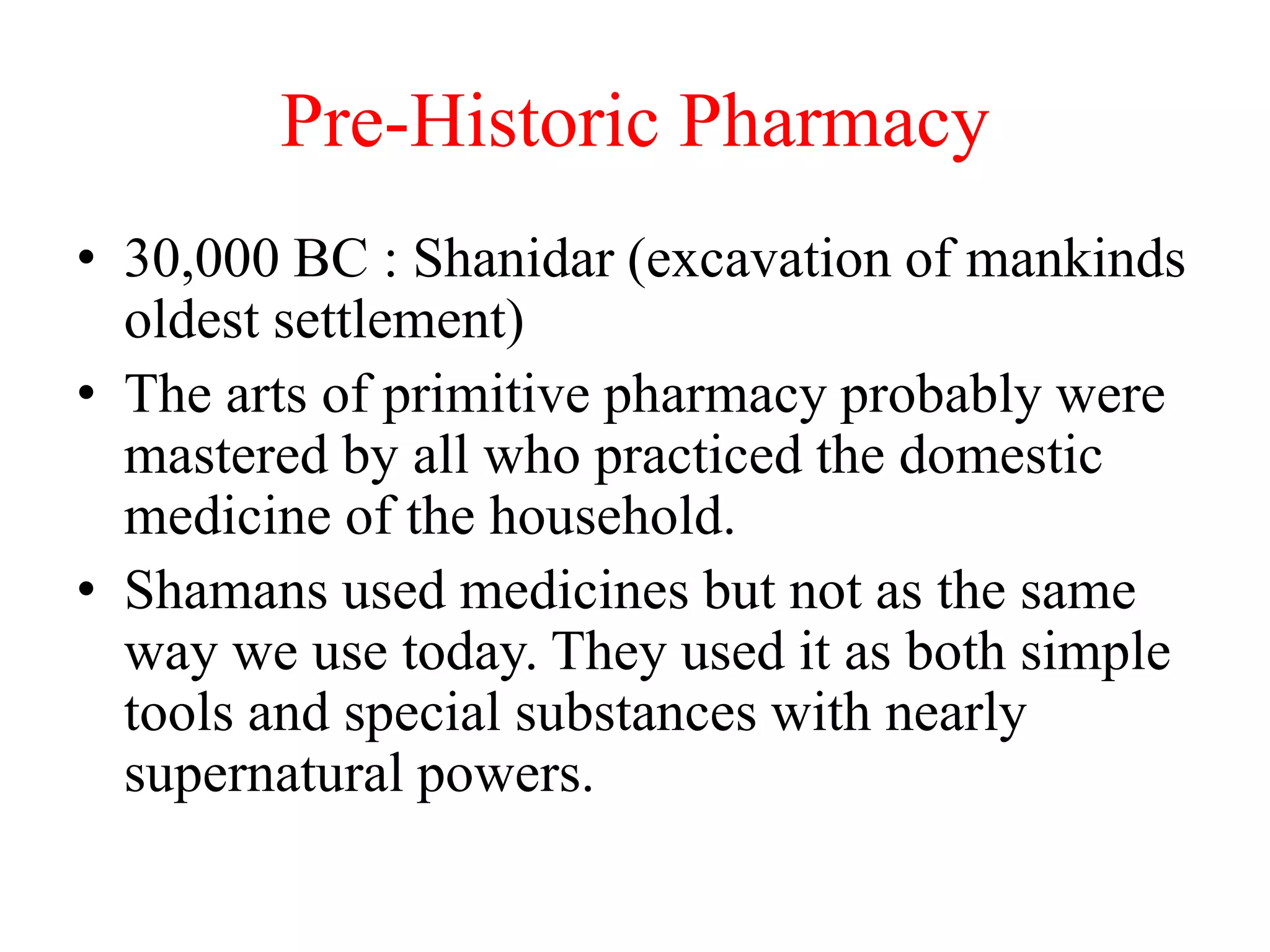 History of pharmacy | PPTX