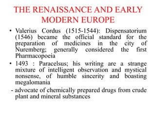 History of pharmacy | PPTX | Herbs and Supplements | Alternative Medicine