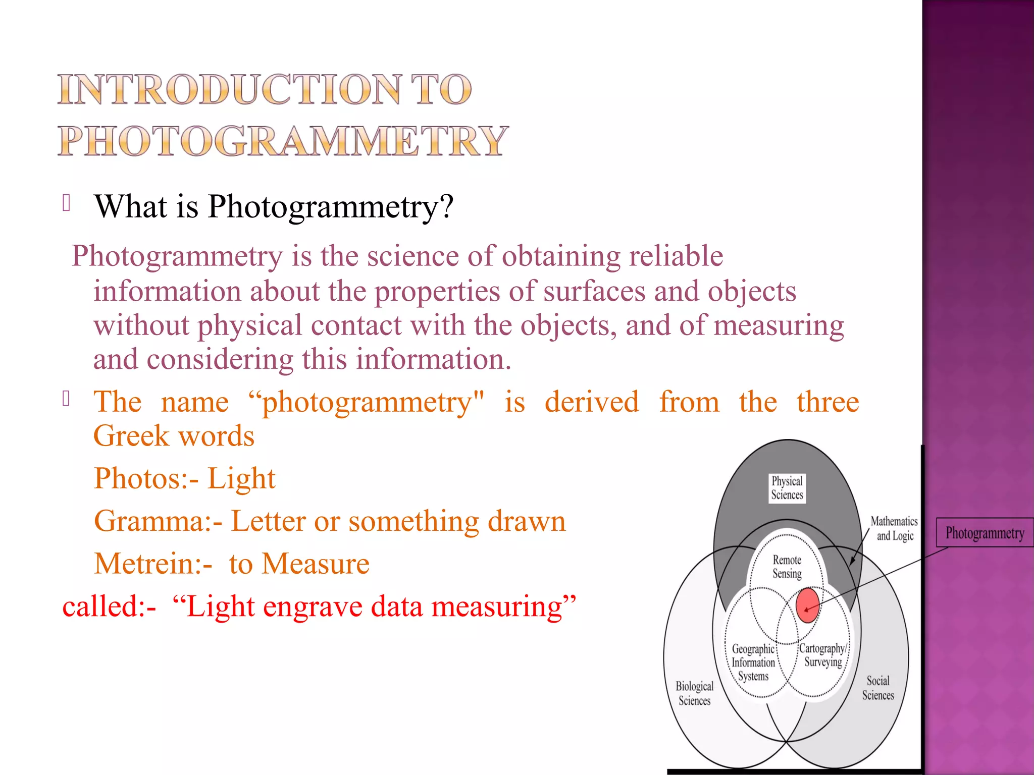 Historical Development of Photogrammetry | PPT