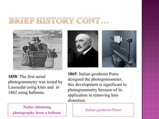 Historical Development of Photogrammetry | PPT