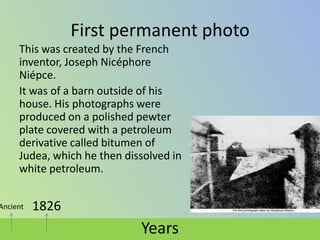 History of photography | PPTX
