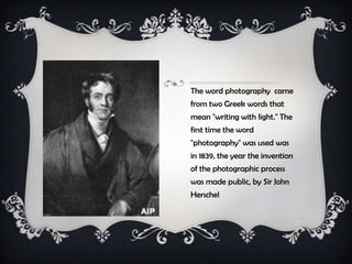 History of photography | PPTX