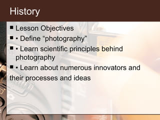 Introduction to photography types and processes | PPT