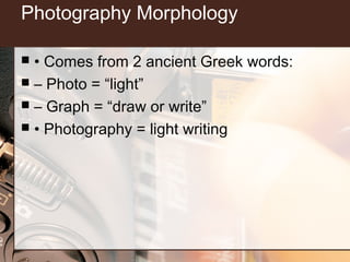 Introduction to photography types and processes | PPT