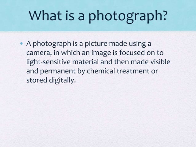 History of photography | PPT