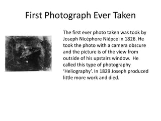 History of photography powerpoint | PPTX