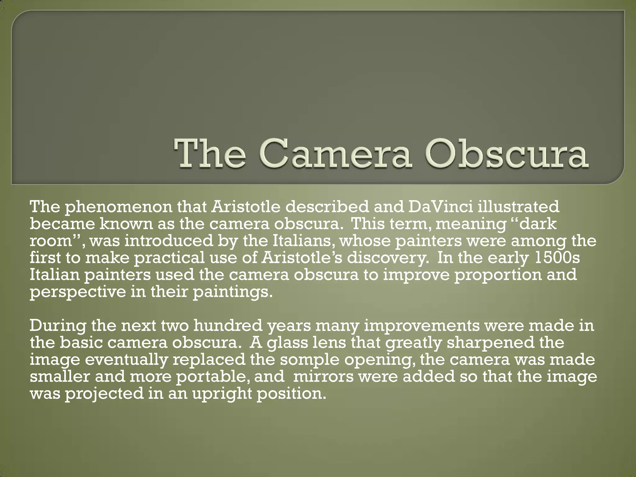 History of photography ppt | PDF
