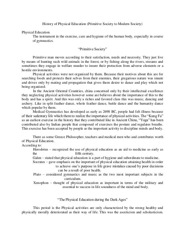 History Of P e history-of-p-e