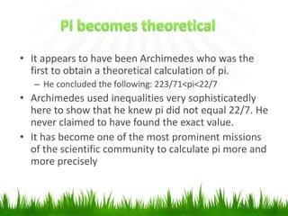 History of pi | PPTX