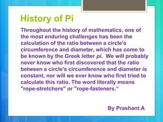 History of pi | PPTX | Physics | Science