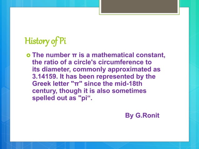 History of pi | PPTX | Physics | Science