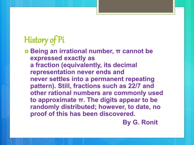 History of pi | PPTX | Physics | Science
