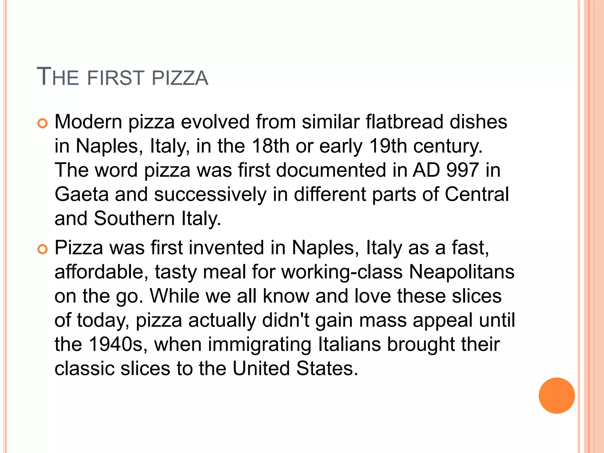 History of Pizza | PPTX