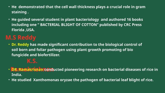 The history of plant bacteriology .pptx