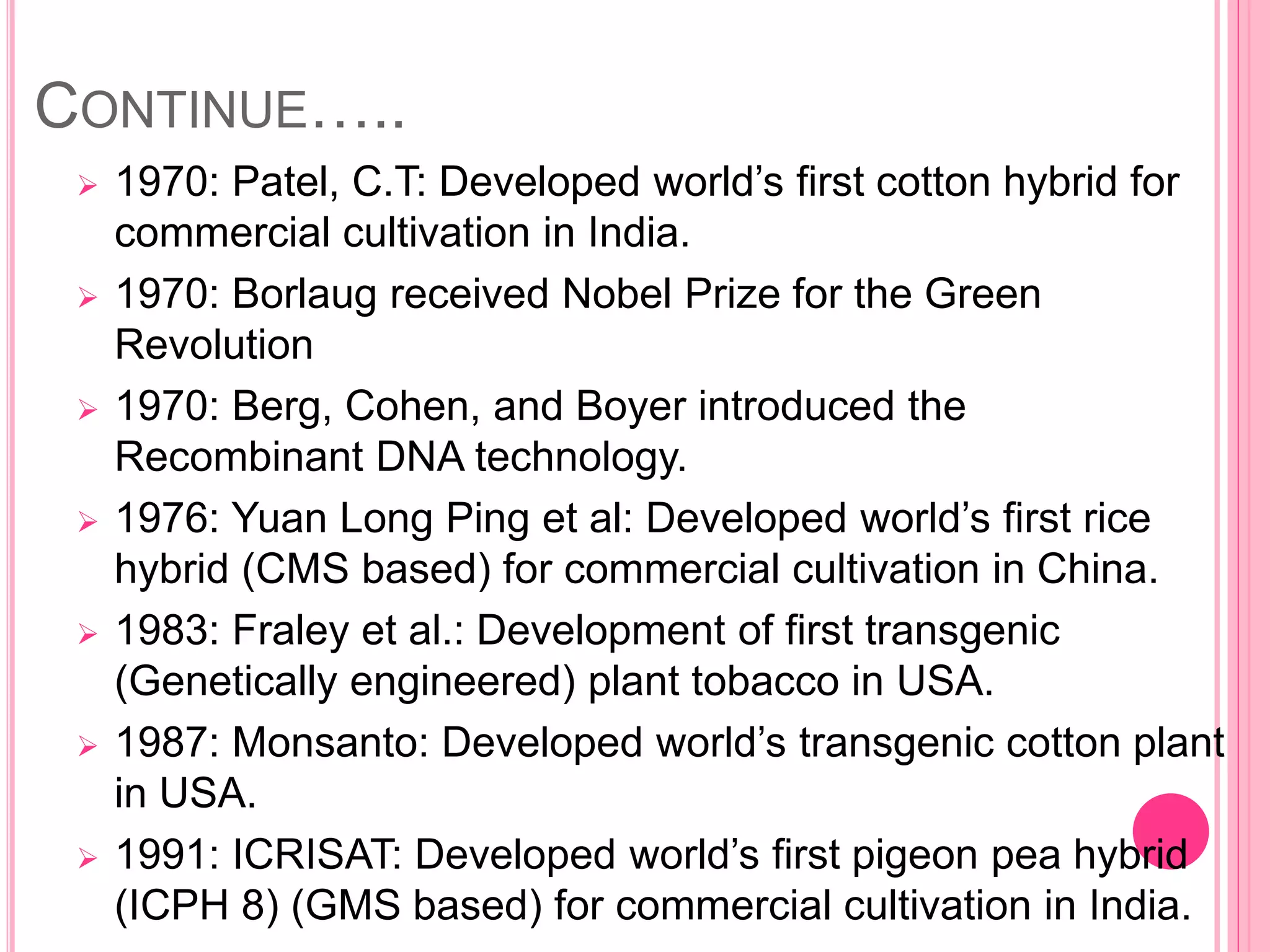 History of plant breeding | PPTX