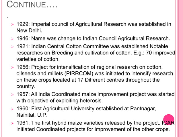 History of plant breeding | PPTX | Agriculture | Industries