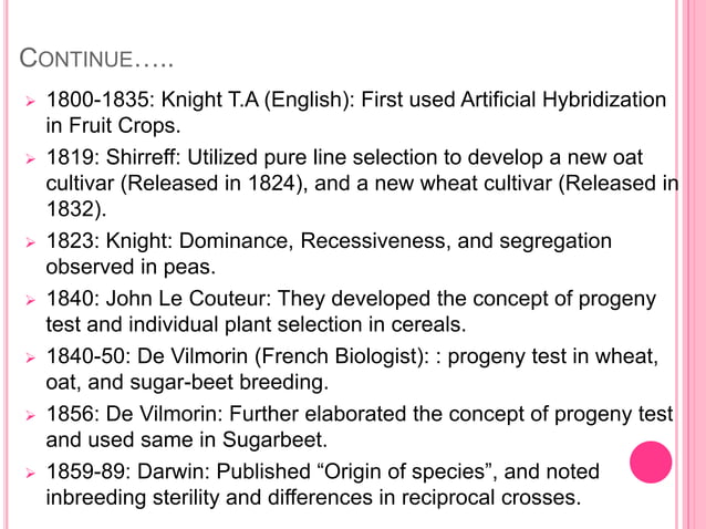 History of plant breeding | PPTX | Agriculture | Industries