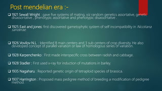 History of plant breeding(Pre and post mendelian era) | PPTX
