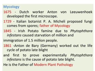 History of plant pathology | PPT