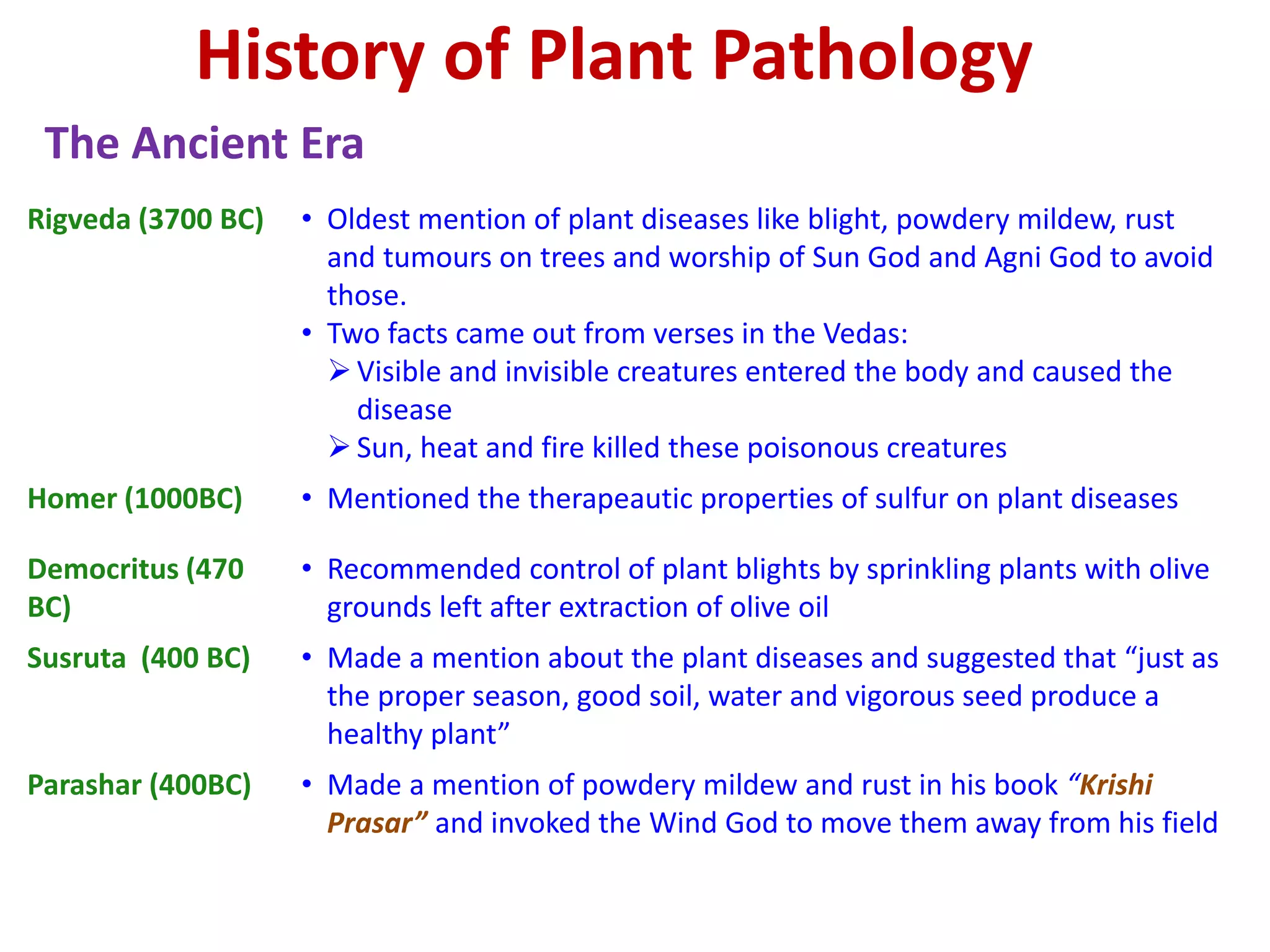 History of plant pathology | PPTX