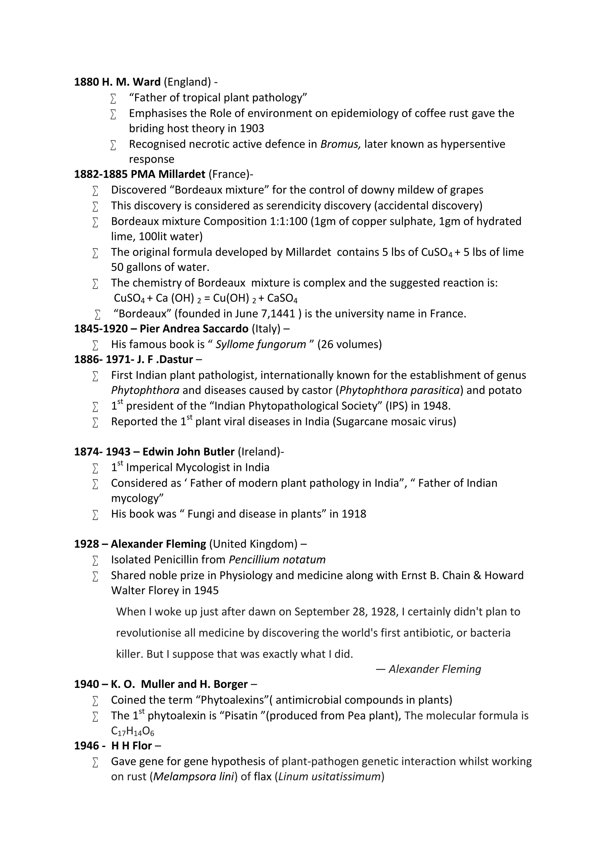 History of plant pathology (student material) | PDF