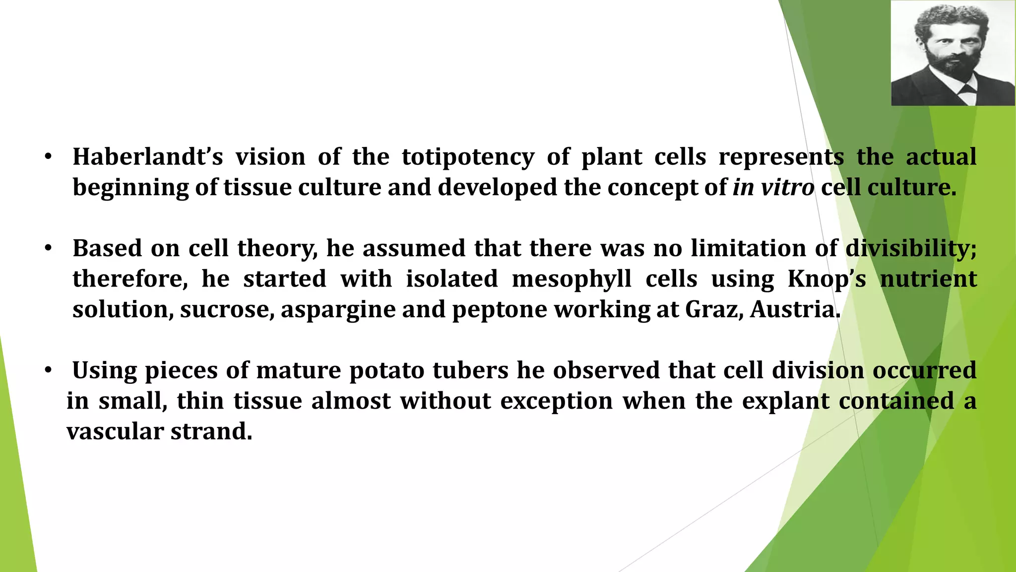 History of Plant Tissue Culture | PPTX